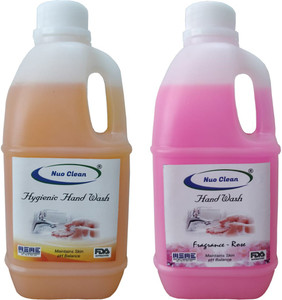 nuo clean Handwash Combo pack of 2 |( 2 x 1)Litres| Rose & Hygienic ...