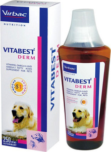 Virbac Vitabest Derm Skin Supplement for dogs and cats 250 ml Pet ...