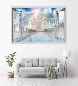 Ocean Decore 90 cm WINDOWS 3D TAJ MAHAL WALL STICKER Self Adhesive ...