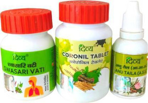 PATANJALI Coronil Kit(Coronil Tablet + Swasari Vati + Anu Tail) with ...