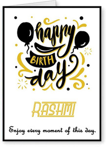 Midas Craft Happy Birthday Rashmi ….03 Bithday Message Greeting Card ...