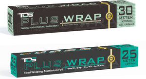 TDS PLUS WRAP 30 METER ORGANIC BAKING - COOKING PARCHMENT PAPER & 25 ...