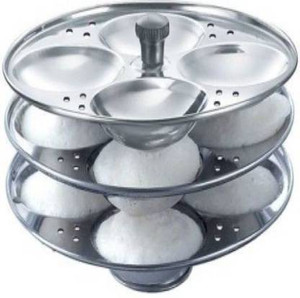 TRENDYSOUL Stainless Steel 3-Rack Idli Stand appa stand, Makes 12 Idlis ...