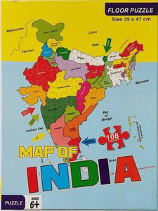 Toyvala Attractive Educational India Map Floor Jigsaw Puzzle Learning ...