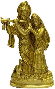 vyomika decor Lord Krishna With Radha Rani Idol Brass Statue|Love ...