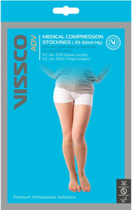VISSCO Platinum Thigh Length Med. Comp. Stockings Knee Support - Buy ...