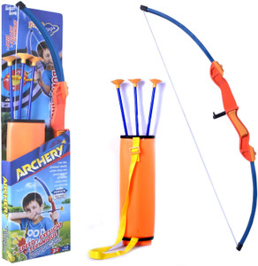Planet of Toys Super Archery Bow And Arrow Set For Kids With 3 Suction ...