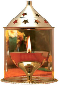 NAVYAKSH Pack Of 1 Pcs Brass Diwali Kuber Pedi Diya Stand (No 0 Small ...