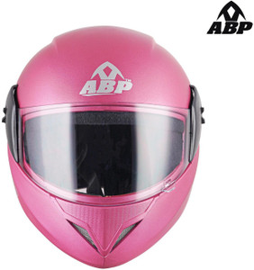 ABP Nitro Racing Pink Full face ISI Mark Motorbike Helmet (Matte ...