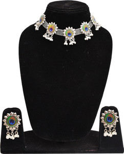 ELSA CREATION Oxidised Silver Silver Jewellery Set Price in India - Buy ...