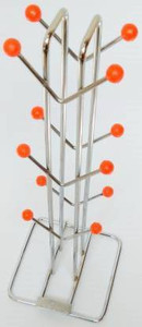 Value Adds Cup Kitchen Rack Steel orange v shape cup stand Price in ...