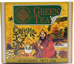 Mlesna Chinese Green tea 100 g (Pack of 2) Ceylon Green Tea Bags Box ...