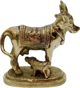 vinayakmoorti Brass Kamdhenu Idol Brass Cow And Calf Big Size Statue ...