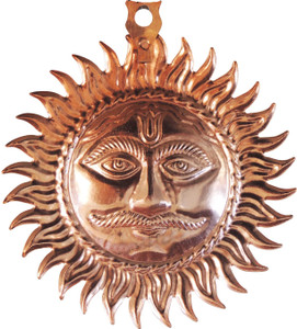 KAYKON Copper Sun Face Decorative Wall Hanging Sun Idol for Home Decor ...