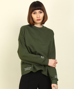 FLYING MACHINE Full Sleeve Solid Women Sweatshirt - Buy FLYING MACHINE ...