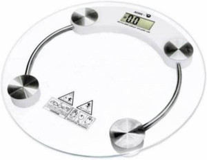 Majron Personal Weight Machine Round Transparent Glass (2003A) Weighing ...