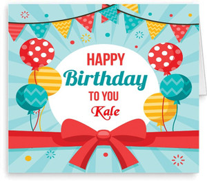 Midas Craft Happy Birthday Kale ….05 Bithday Message Greeting Card ...