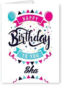 Midas Craft Happy Birthday Sha ….04 Bithday Message Greeting Card Price ...