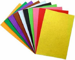 Paaroots A4 Size Colored Felt Neon Craft Paper Sheets for DIY ...