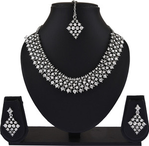 Padmavati Alloy Silver Silver Jewellery Set Price in India - Buy ...