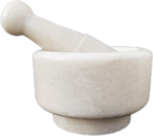 AXOLOTL Pure White Marble Kharal/Khalbatta/Mortar and Pestle/Imam Dasta ...