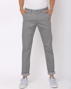 Netplay Slim Fit Men Grey Trousers - Buy Netplay Slim Fit Men Grey ...