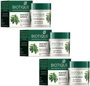 BIOTIQUE Pack of 3 Bio Winter Green Spot Correcting Anti Acne Cream ...
