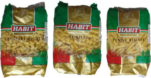 HABIT Fusilli-Penne Rigate-Chifferi Rigati ( PACK OF 3) Penne, Fusilli ...