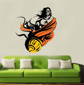 GLOBAL GRAPHICS 18 cm angry hanuman wall decal sticker for car home ...