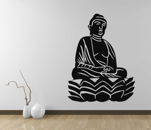 Zampyy 70 cm Buddha Medium Vinyl Wallstickers (55 cm x 70 cm) Self ...