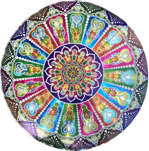 Trinetra 43 cm Rangoli Pattern Floor Self Adhesive Sticker (17 inch ...