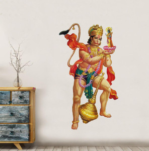 Archi Graphics Studio 14 cm decorative sticker of hanuman ji with small ...
