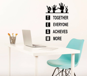 Customscart 85 cm Team Work Removable Sticker Price in India - Buy ...