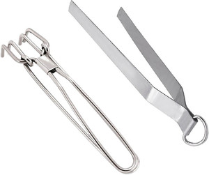 FAAS Stainless Steel Chapati Roti Chimta with Pakkad Utensil Holder 25 ...