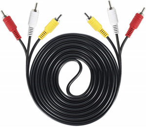 Fedus RCA Audio Video Cable 5 m TV-out Cable 5 Meter 3 RCA to 3 RCA ...