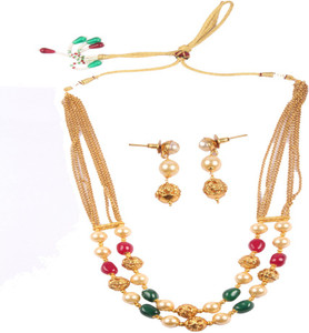 Shiv_Jewels Alloy Gold-plated Multicolor Jewellery Set Price in India ...