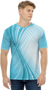 JJ TEES Graphic Print Men Round Neck Blue T-Shirt - Buy JJ TEES Graphic ...