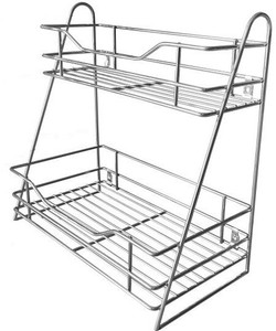 KEEPWELL Containers Kitchen Rack Steel Stainless Steel 2-Tier Kitchen ...