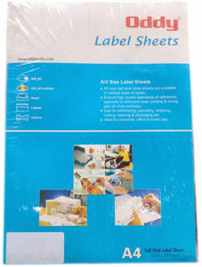 Oddy ST-48A4100 ( 48 LABEL PER A4 SHEET ) PACK OF 100 Self Adhesive ...