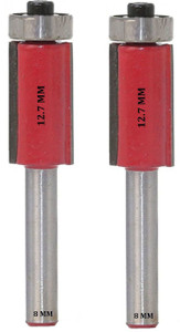 ALPHABET Carbide Tipped 2-Flute Flush Trim Router Bits 5004-2PC Shank 8 ...