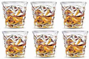 NEW SHREE SALES (Pack of 6) Diamond Cut Crystal Whiskey, Wine, Water ...