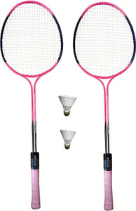 D-one Indico Double shaft badminton Pink & Black Badminton Kit - Buy D ...