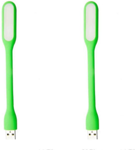 NIKS USB Led Light 2 Green 360 Degree Flexible & Bendable USB Light Led ...