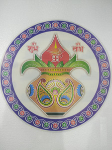 Navdi Creation 22.86 cm Beautiful Goddesses Laxmi Ji Leg Floor Sticker ...