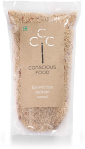Conscious Food Brown Rice (Indrani) 1500g, Pack Of 3(500g x 3) Brown ...
