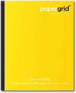 papergrid Short Book - 19 cm x 15.5 cm, Single Line Regular Notebook ...