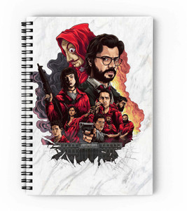 epheriwala Money Heist Vector Art A5 Notebook Ruled 140 Pages Price in ...