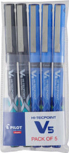 PILOT V5 (Blue- 3, Black-2) Roller Ball Pen - Buy PILOT V5 (Blue- 3 ...