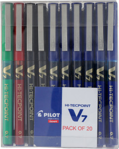 PILOT V7 (Blue- 16, Black-2, Red-1, Green-1) Roller Ball Pen - Buy ...