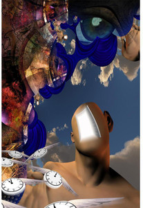 Human, Time And Mind Elements Premium Poster Paper Print - ArtzFolio ...